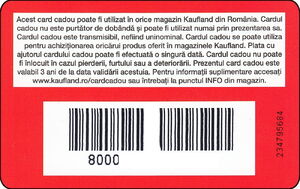 Gift Card: Card cadou (Kaufland, Romania(Kaufland) Col:RO-Kaufland-001-050