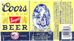 Drink Label: Coors Golden Banquet (Coors Brewing Co., United States of ...