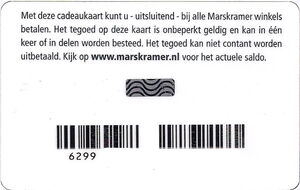 Gift Card: Marskramer (Marskramer, Netherlands(Marskramer) Col:NL-Mars ...