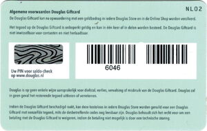 Gift Card: Douglas (Douglas, Netherlands(Douglas) Col:NL-Doug-031