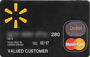 Gift Card: Walmart - Black Card (MasterCard, United States of America ...