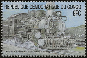 Stamp: Denver & Rio Grande Western Railway (Congo, Democratic Republic ...