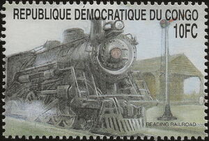 Stamp: Reading Railroad (Congo, Democratic Republic (Kinshasa)(Railways ...