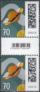 Stamp: Letters Around Saturn (Germany, Federal Republic(World of the ...