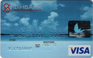 Bank Card: Finbank Visa Classic (Finbank, UkraineCol:UA-VI-0101