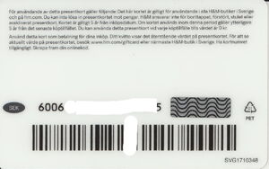 Gift Card: H&m (H&M, Sweden(H&M) Col:SE-H&M-072-SVG1710348