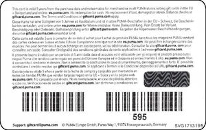 Geschenkkarte: Puma Gift Card (PUMA, Deutschland, Bundesrepublik(White ...
