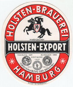 Drink Label: Holsten Export (Holsten-Brauerei AG, Germany, Federal ...