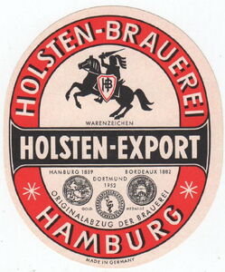 Drink Label: Holsten Export (Holsten-Brauerei AG, Germany, Federal ...