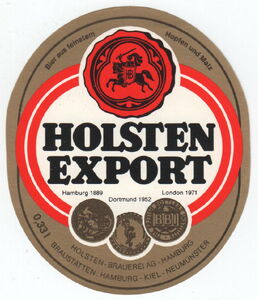 Drink Label: Holsten Export (Holsten-Brauerei AG, Germany, Federal ...