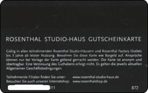 Geschenkkarte: Logo (Rosenthal, Deutschland, Bundesrepublik(Rosenthal ...