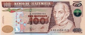 Banknote: 100 Quetzales (Guatemala(2010-2020 Issue) Wor:P-126a