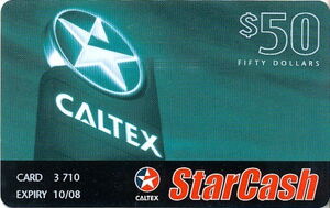 Gift Card: Caltex (Caltex, Australia(Caltex) Col:AU-CALT-003-0050-0810