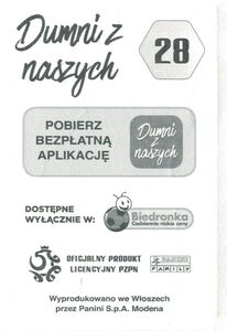 Sticker: Dumni z naszych (Proud of ours) - Sticker no. 28 (Panini ...