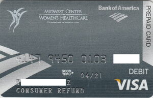 Bank Card: Midwest Center for Women's HealthCare (Bank of America ...