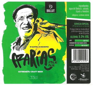 Drink Label: Ballut Azarias (Cerveza Artesana y Natural Extremeña ...