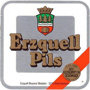 Drink Label: Erzquell Pils (Erzquell Brauerei Bielstein/Wiehl + Siegtal/Siegen, Germany, Federal ...