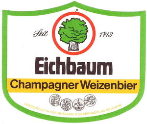 Drink Label: Eichbaum Champagner Weizenbier (Brauerei K. Silbernagel ...