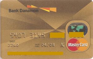 Bank Card: Bank Danamon MC Gold (Bank Danamon, IndonesiaCol:ID-MC-0021