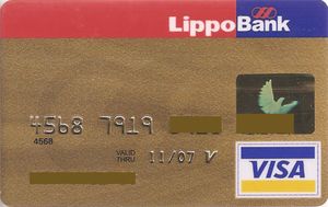 Bank Card: Lippo Bank Visa Gold (Lippo Bank, IndonesiaCol:ID-VI-0019