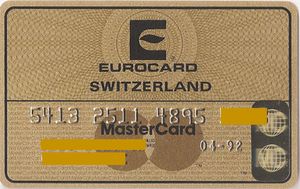 Bank Card: EUROCARD - SWITZERLAND (EUROCARD, Switzerland) Col:CH-MC-0016