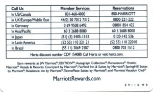 Hotel Card: Marriott Rewards (Marriott, United States of America ...