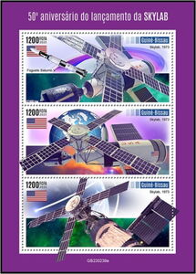 Stamp: 50th Anniversary of the Launch of Skylab (Guinea-Bissau(Skylab ...