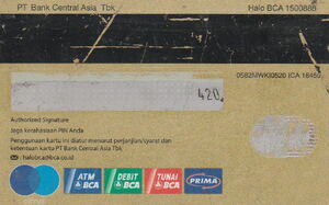 Bank Card: Paspor BCA (Bank Central Asia, IndonesiaCol:ID-MC-0081.02