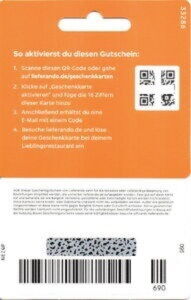 Geschenkkarte: Lieferando Geschenkkarte (Lieferando, Deutschland ...