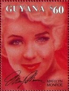 Stamp: Marilyn Monroe (Guyana(Marilyn Monroe, 70th Birth Anniversary ...