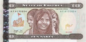 Banknote: 10 Nakfa (Eritrea(1997 Issue) Wor:P-3a