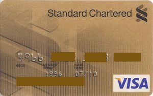 Bank Card: Standard Chartered Visa Gold 2 (Standard Chartered Bank ...