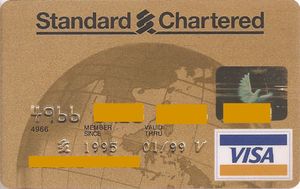 Bank Card: Standard Chartered Visa Gold globe 1 (Standard Chartered ...