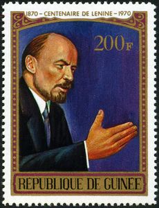 Stamp: Vladimir Lenin (1870-1924) (Guinea(Lenin, 100th Birth Anniversary (1970)) Mi:GN 570,Sn:GN ...