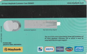Bank Card: Maybank U (Maybank, IndonesiaCol:ID-MC-0143