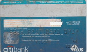 Bank Card: Citi Rewards (Citibank, IndonesiaCol:ID-VI-0138