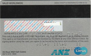 Bank Card: Anz (Anz, IndonesiaCol:ID-MC-0146