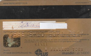 Bank Card: Mandiri (Bank Mandiri, IndonesiaCol:ID-VI-0141