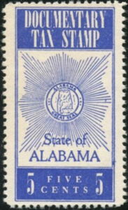 Stamp: Seal of Alabama (Alabama (AL): Revenue Stamps(Documentary Tax ...