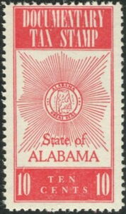 Stamp: Seal of Alabama (Alabama (AL): Revenue Stamps(Documentary Tax ...