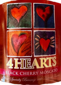 Drink Label: 4 Hearts Black Cherry Moscato (4 Hearts by Phil Long ...