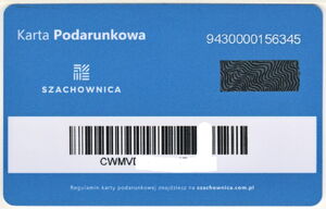 Gift Card: Blue card with spotted pattern (Szachownica, Poland ...