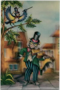 Pocket Calendar: Kot - skripach (Russia(Cartoons) Col:RUS-1992-Cart-002.07