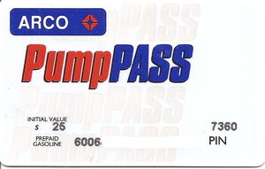 Gift Card: Pump Pass (Arco, United States of America(Arco) Col:US-ARCO-005