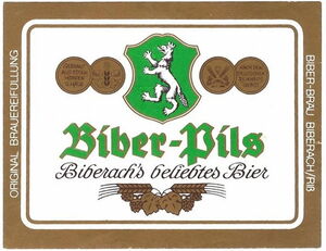 Drink Label: Biber-Pils (Biber Bräu, Biberach, Germany, Federal ...