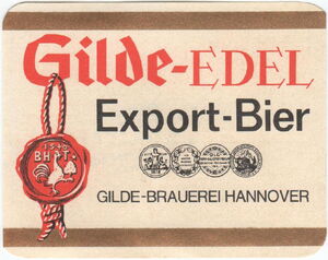 Drink Label: Gilde Edel Export-Bier (Gilde Brauerei AG, Germany ...