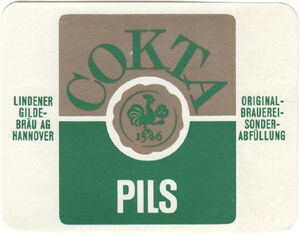 Drink Label: Cokta Pils (Gilde Brauerei AG, Germany, Federal ...