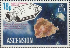Stamp: Command Module (Ascension Island(Skylab Space Station) Mi:AC 184 ...