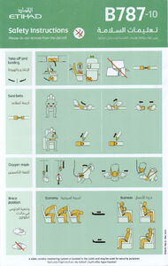 Safety Card: B787-10 (Etihad Airways, United Arab EmiratesCol:ETD-AE-0021