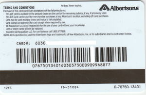 Gift Card: Fruits (Type 4) (Albertsons, United States of America ...